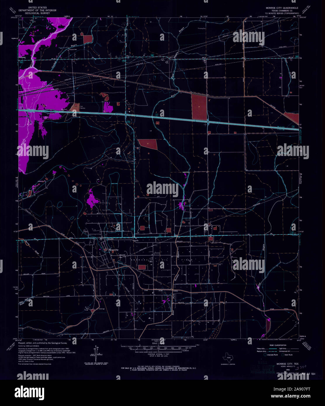 Carte de la ville de monroe Banque de photographies et d’images à haute ...