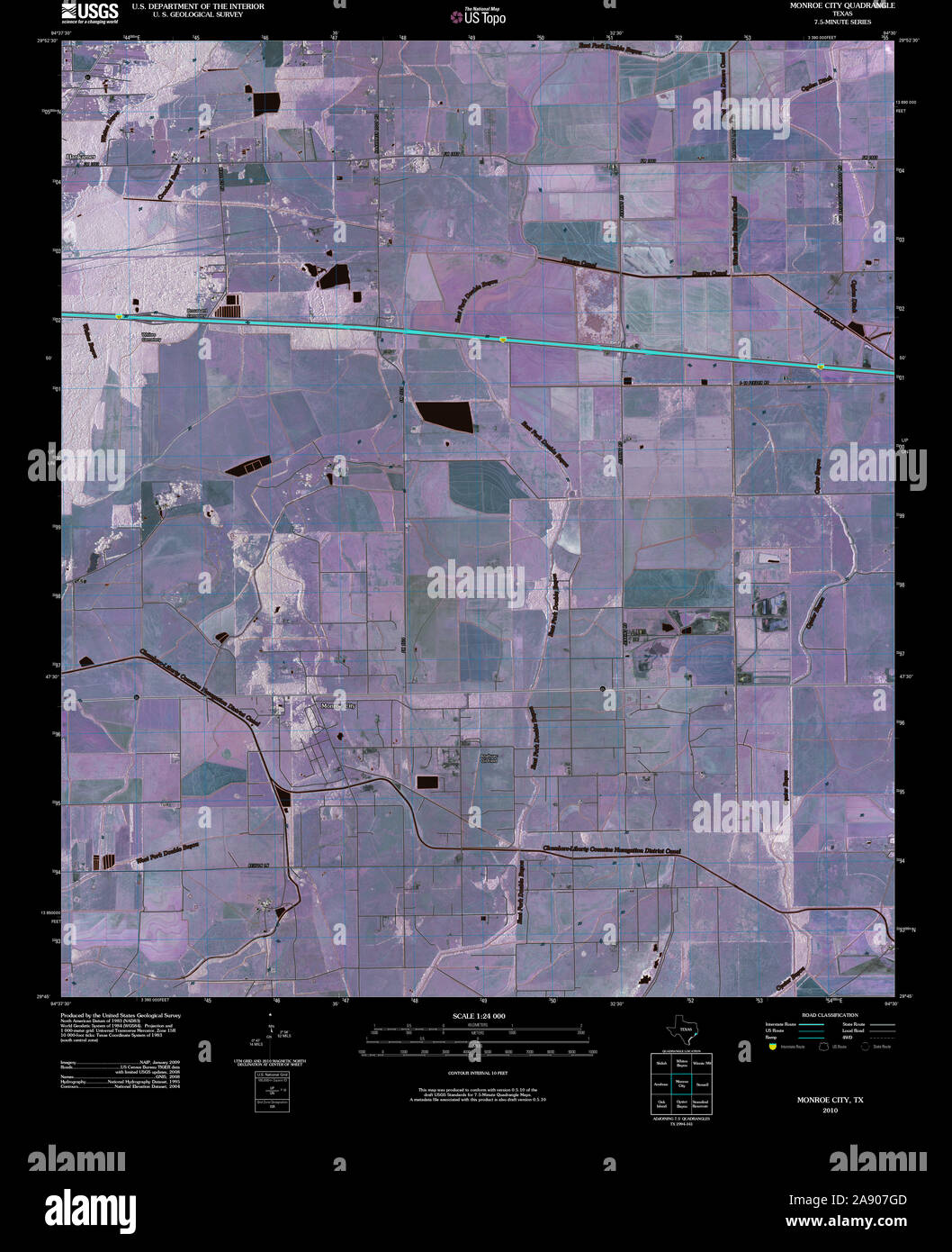 Carte de la ville de monroe Banque de photographies et d’images à haute ...
