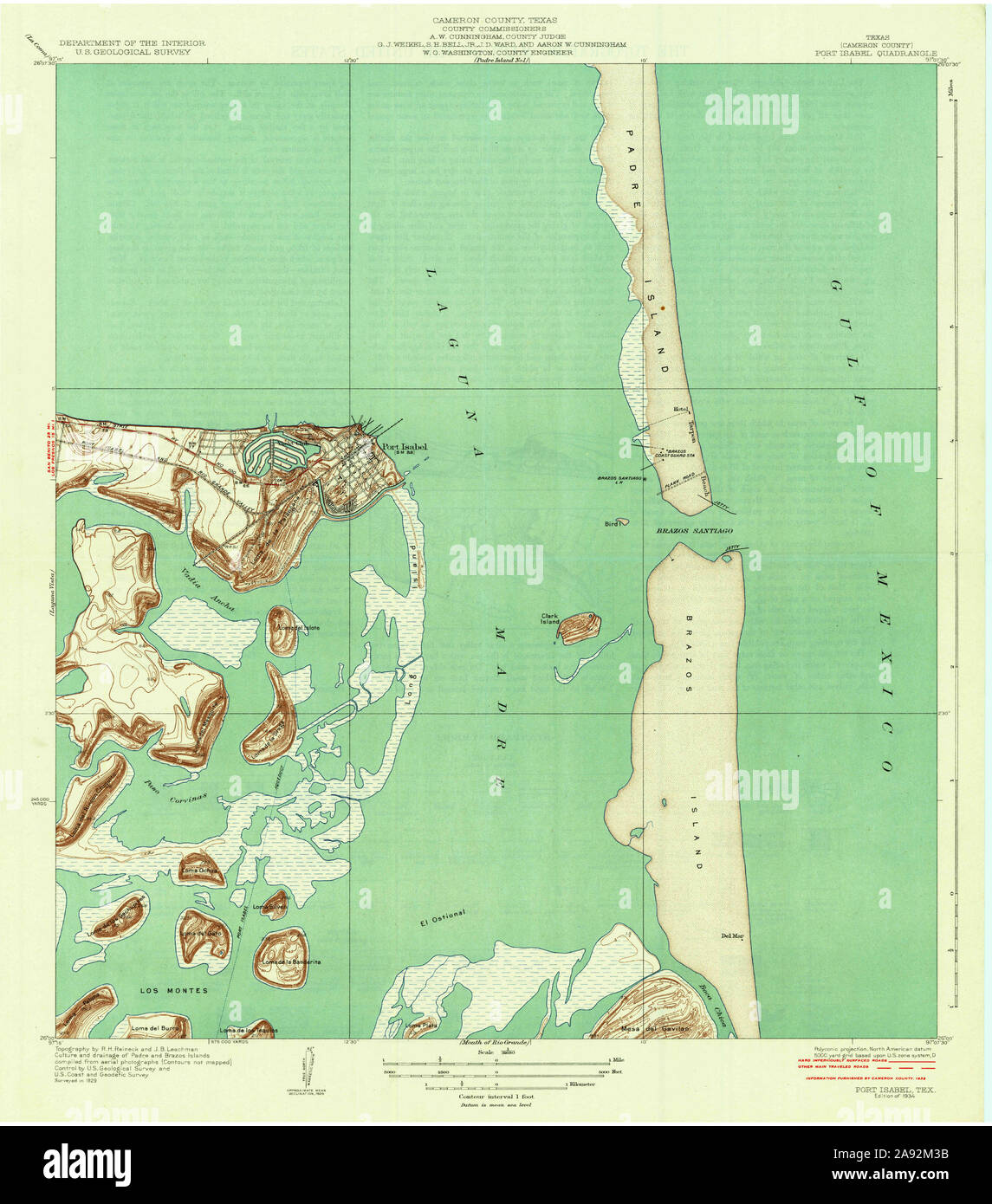 Carte de port isabel texas Banque de photographies et d’images à haute ...