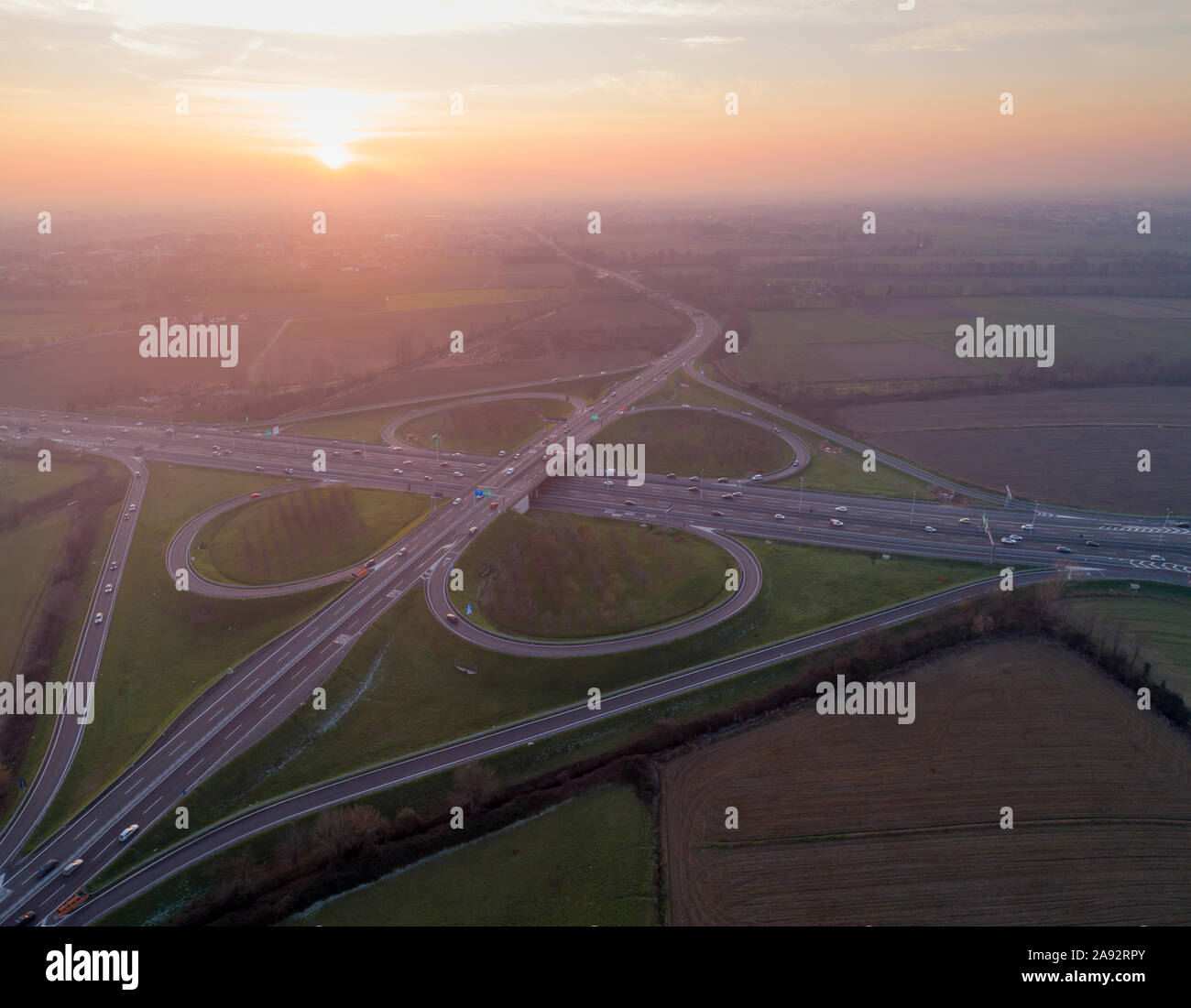 échangeur routier vue aérienne Banque de photographies et d’images à ...