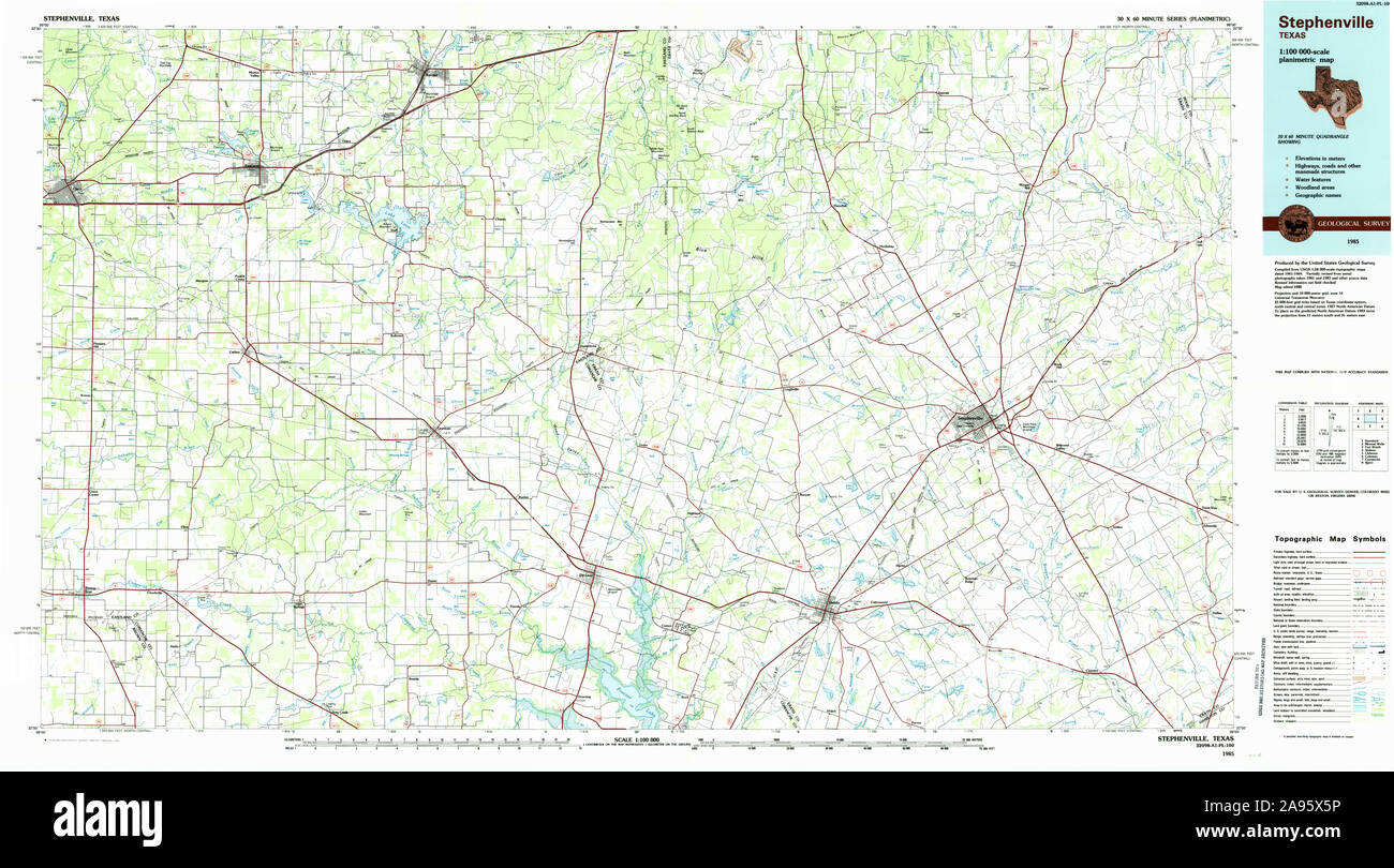 Carte de stephenville Banque de photographies et d’images à haute ...