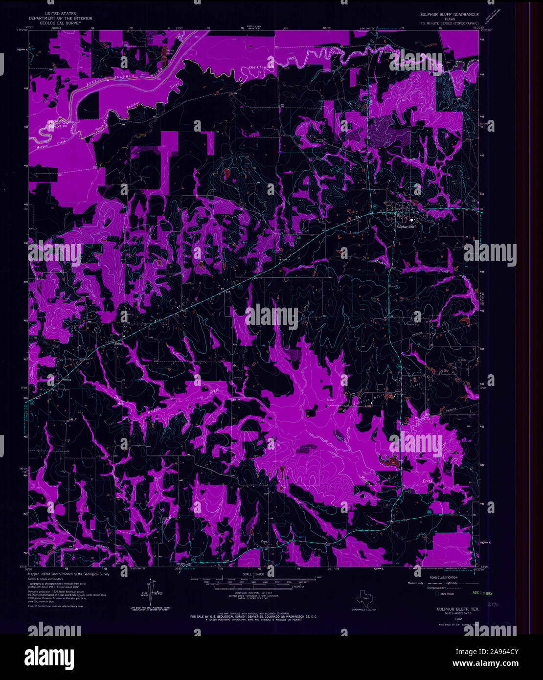 Carte du texas de soufre Banque de photographies et d’images à haute ...