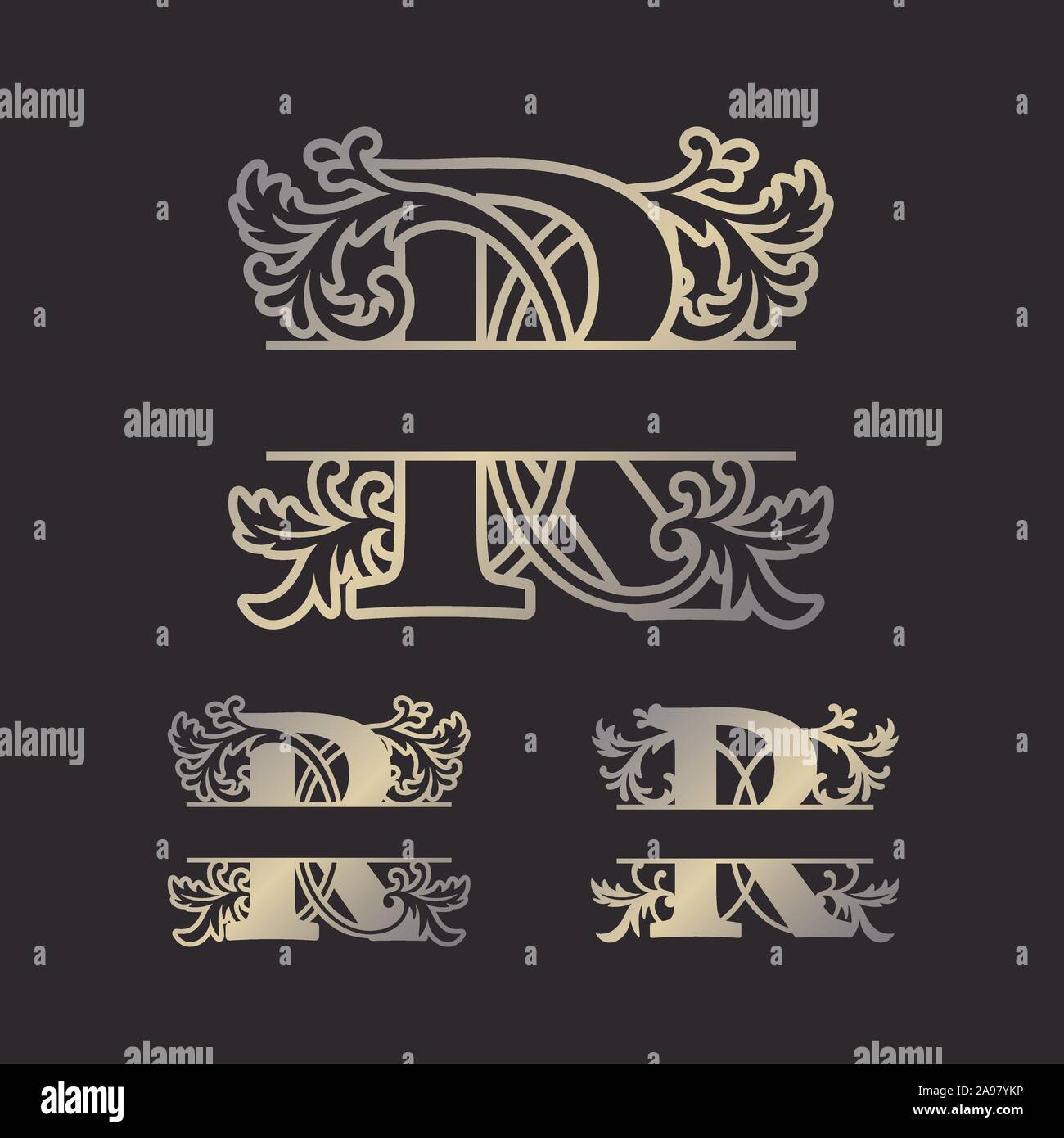 Split, Split monogrammes alphabet lettre Alphabet monogramme, font du ...