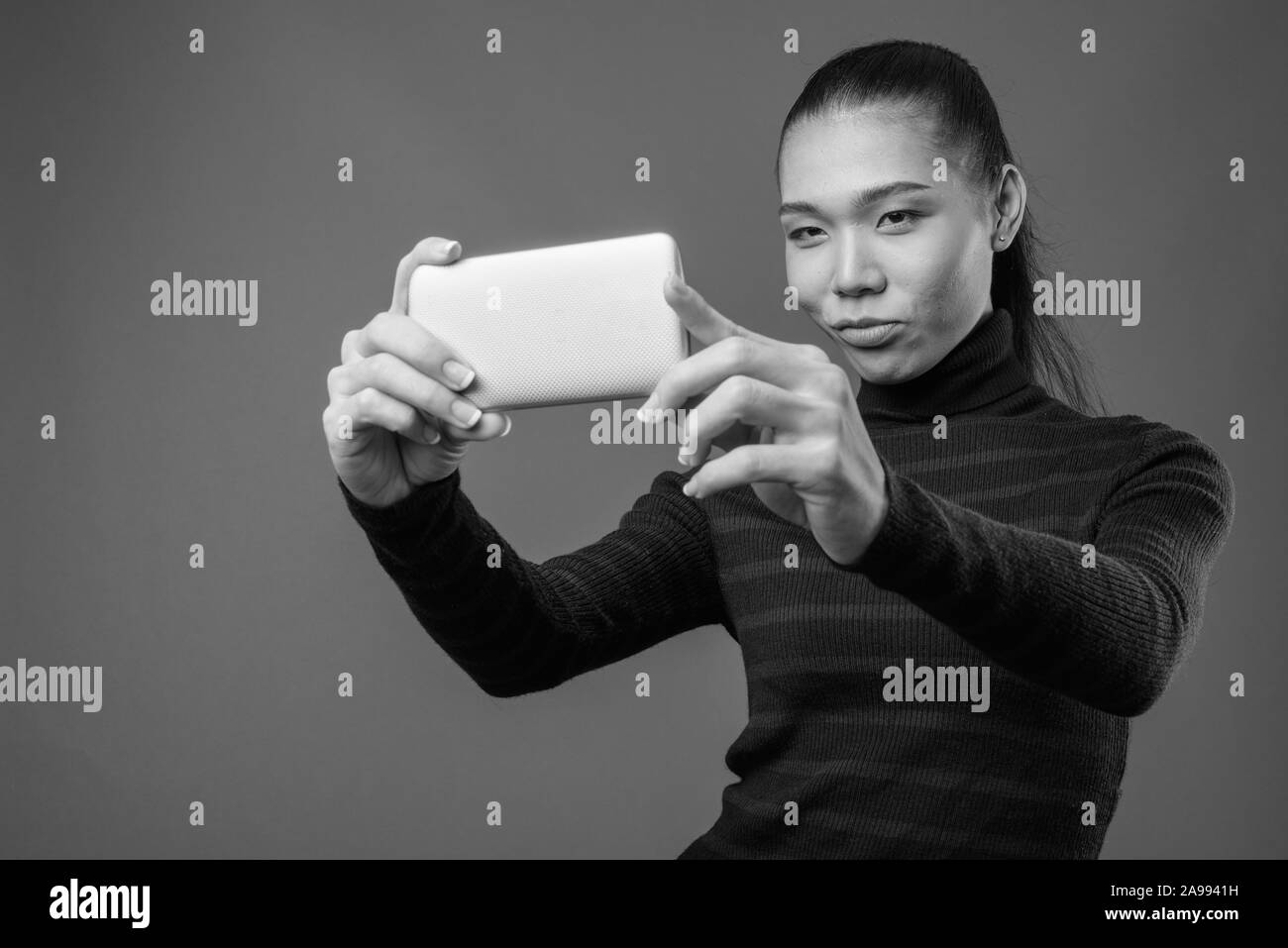 Female transgender Banque d'images noir et blanc - Alamy