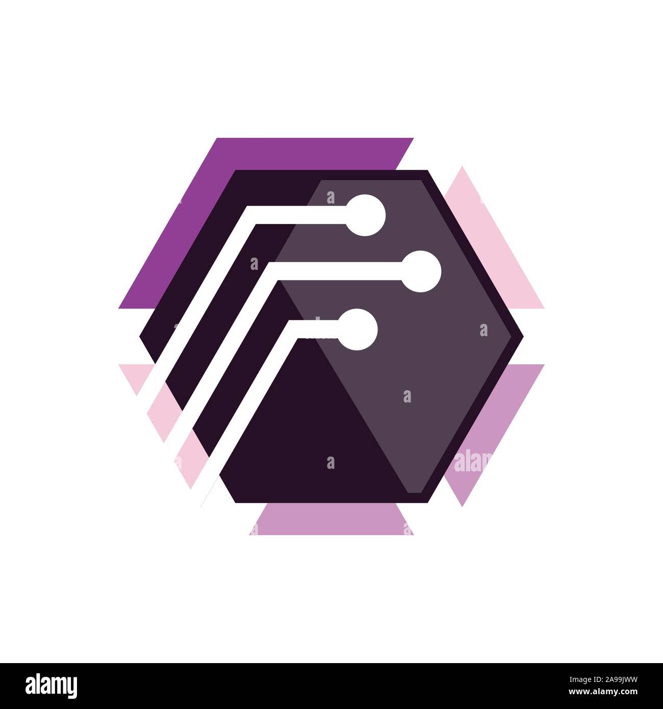 Cyber security shield logo Banque d'images vectorielles - Alamy