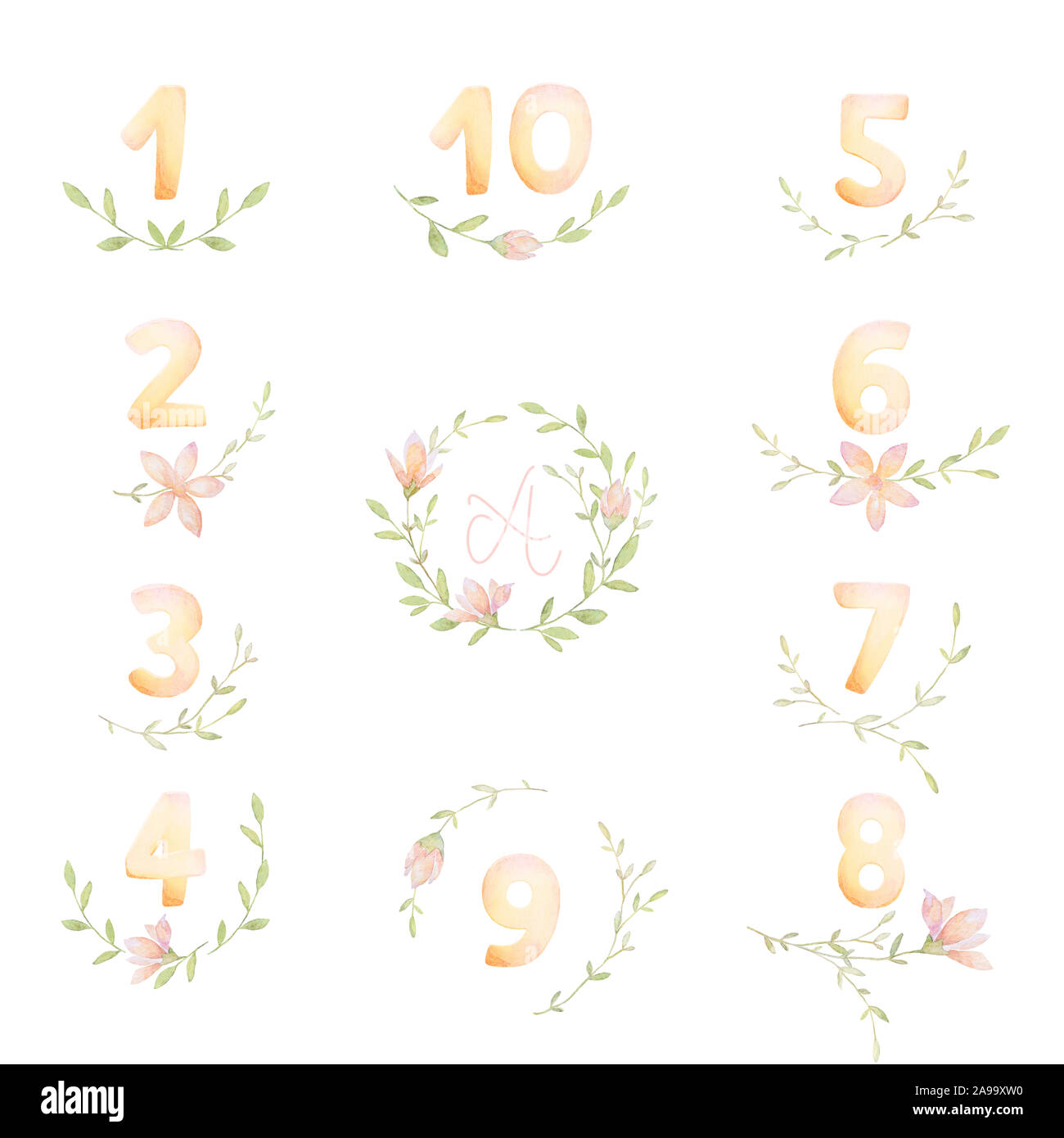 Des couronnes de fleurs, des forêts. Direction générale rustique ...