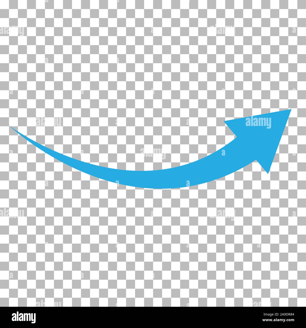 Flèche bleue sur fond transparent. Télévision. style concept logo ...