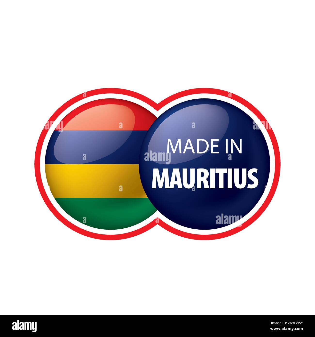 Drapeau de l'Ile Maurice, vector illustration sur fond blanc Image ...