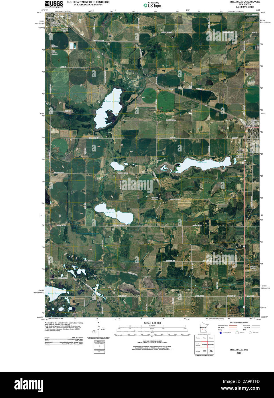 Carte du minnesota de belgrade Banque de photographies et d’images à ...