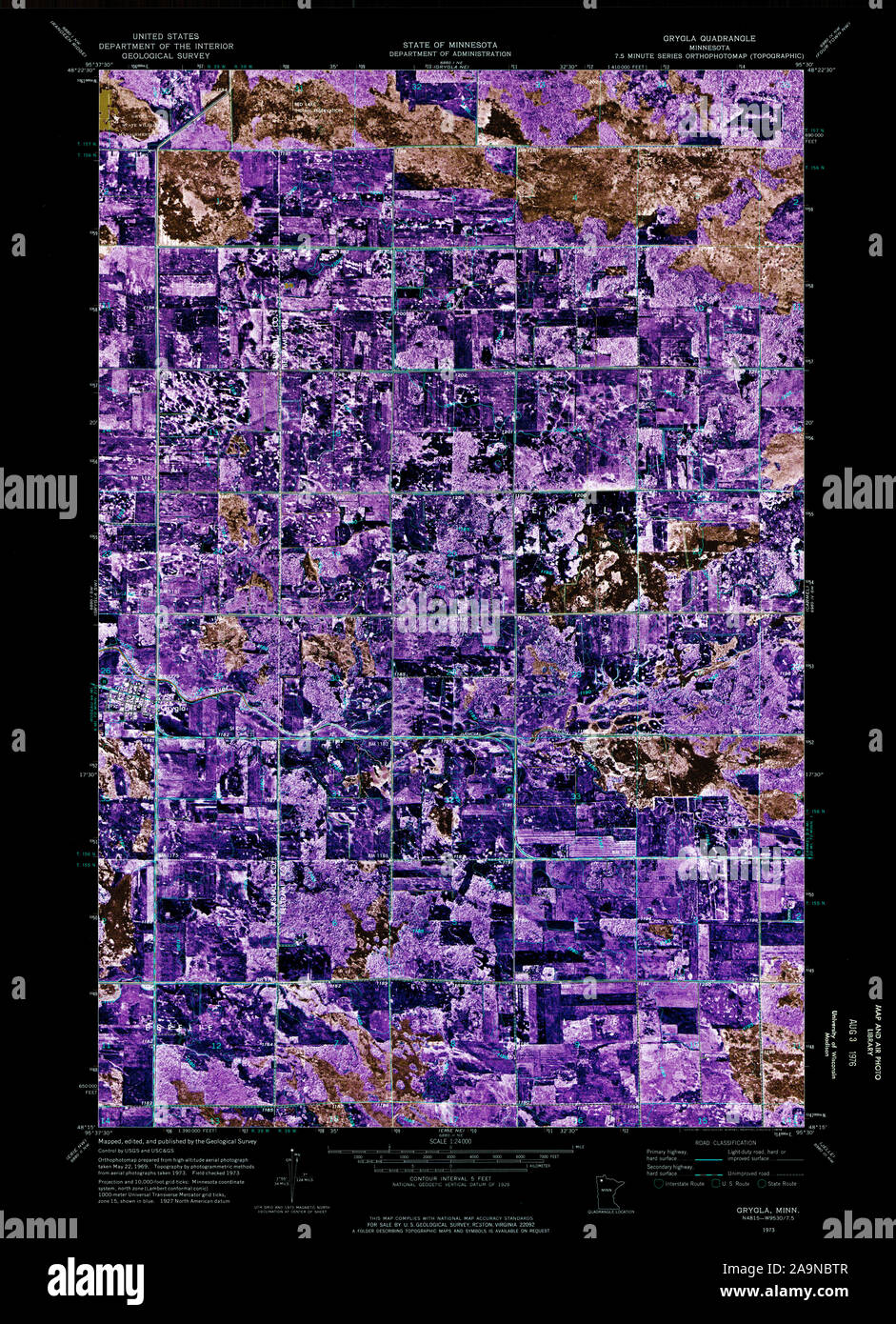 Carte de grygla minnesota Banque de photographies et d’images à haute ...