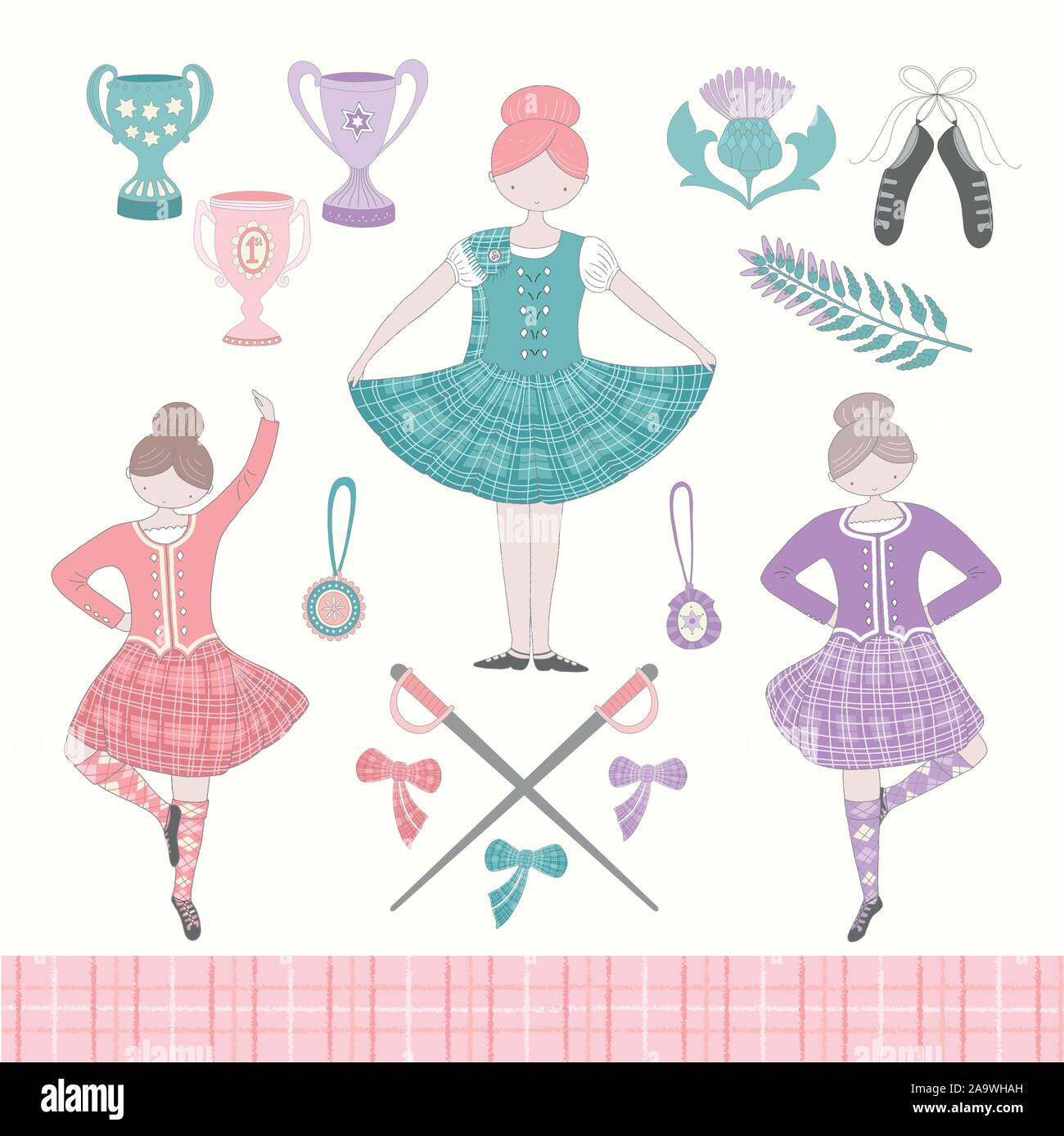 Scottish dancing Banque d'images vectorielles - Alamy