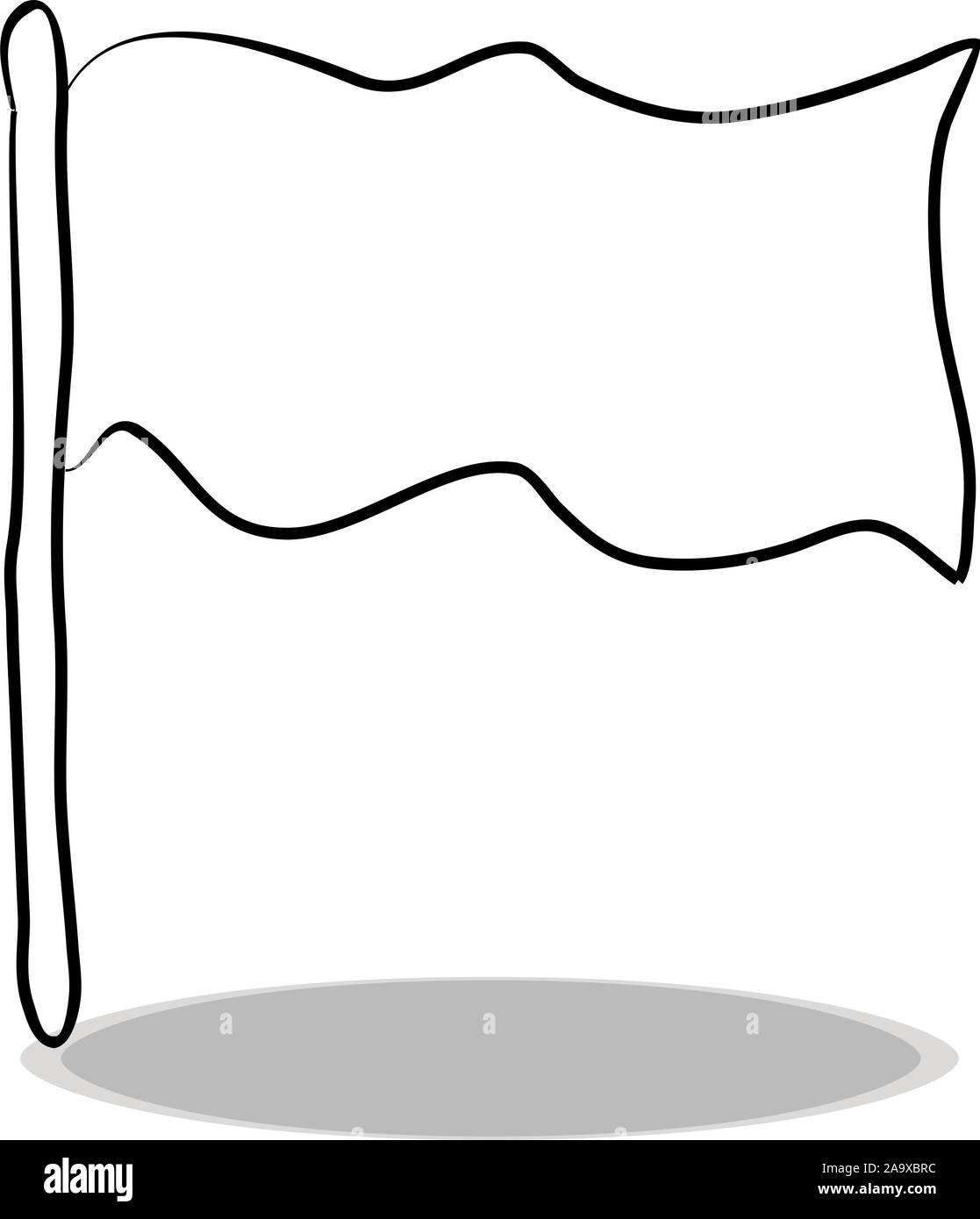 L'icône en forme de drapeau sur fond blanc, modèle plat, dessin à la ...