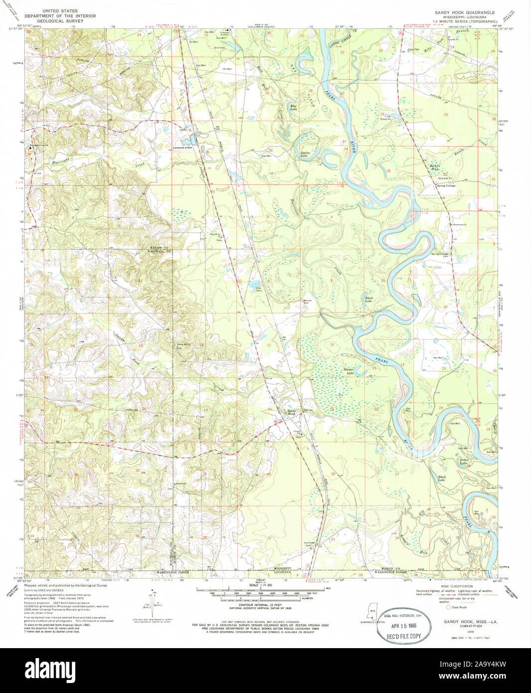 Carte du mississippi de crochet de sable Banque de photographies et d ...