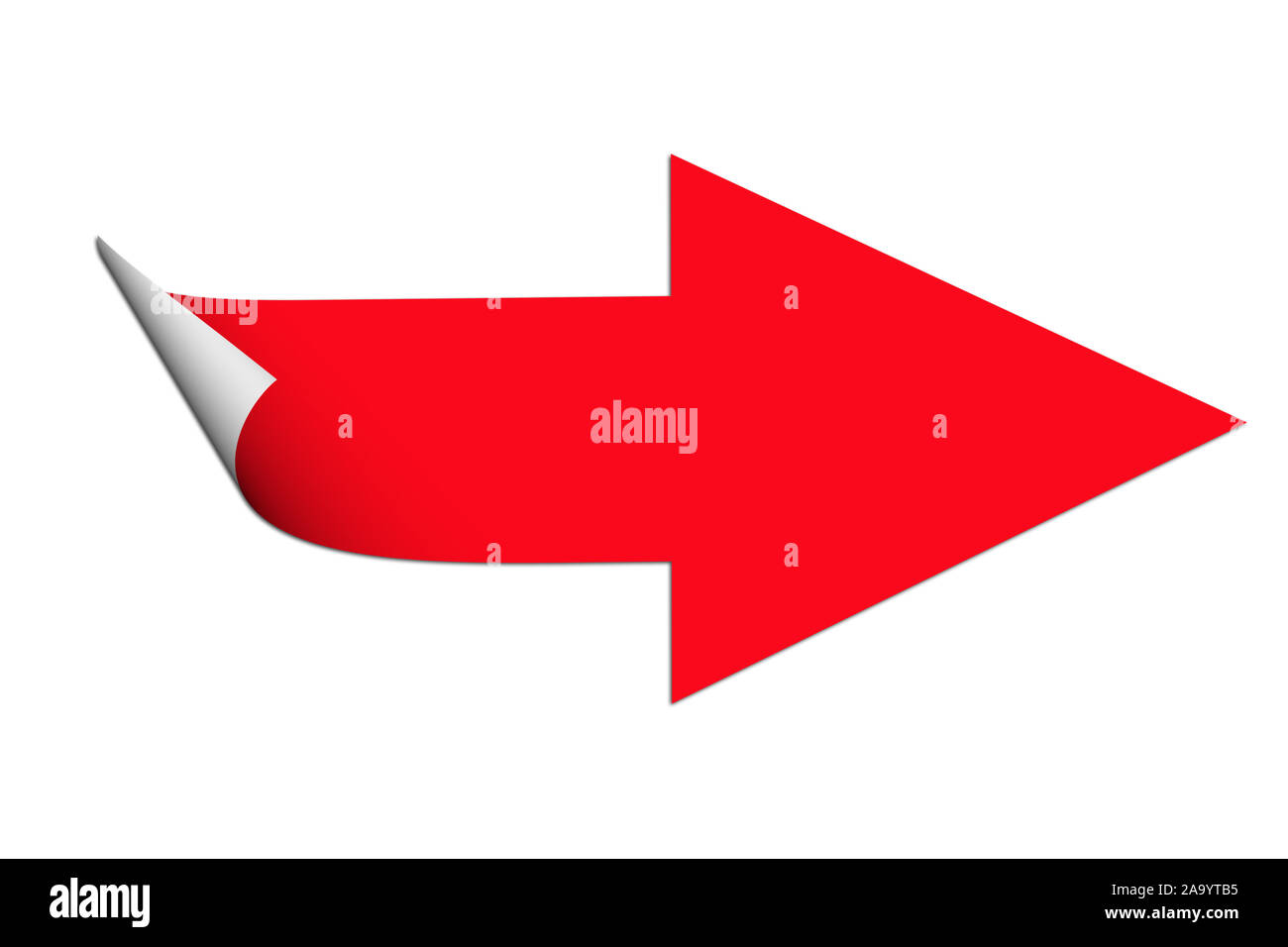 Fleche rouge droite Banque de photographies et d’images à haute ...