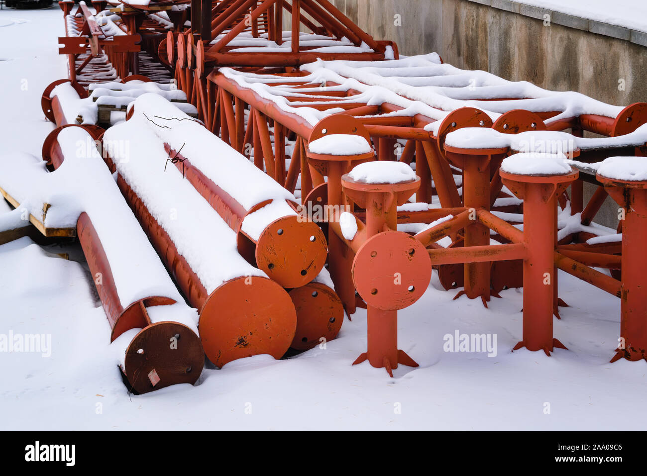 Surface de neige avec des structures Banque de photographies et d ...
