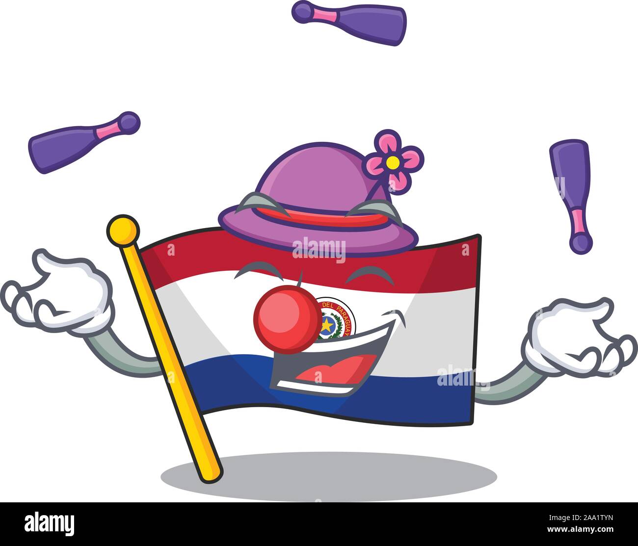 Drapeau guarani Banque d'images détourées - Alamy