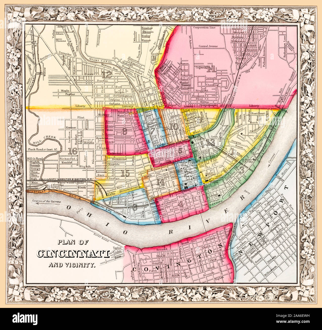 Map of cincinnati Banque de photographies et d’images à haute ...