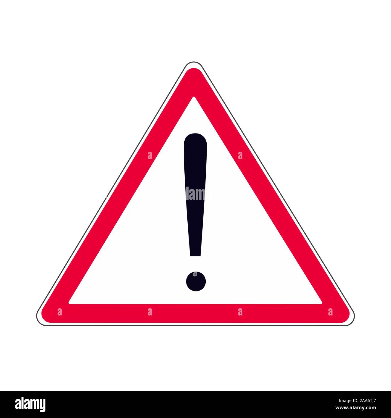 Attention attention danger. Exclamination marque dans le triangle rouge ...