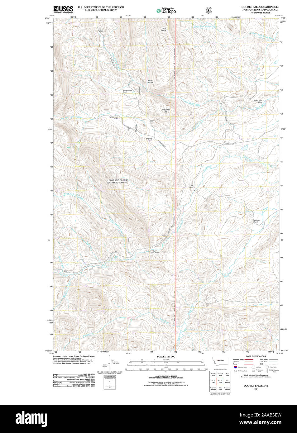 Carte des chutes du montana Banque de photographies et d’images à haute ...