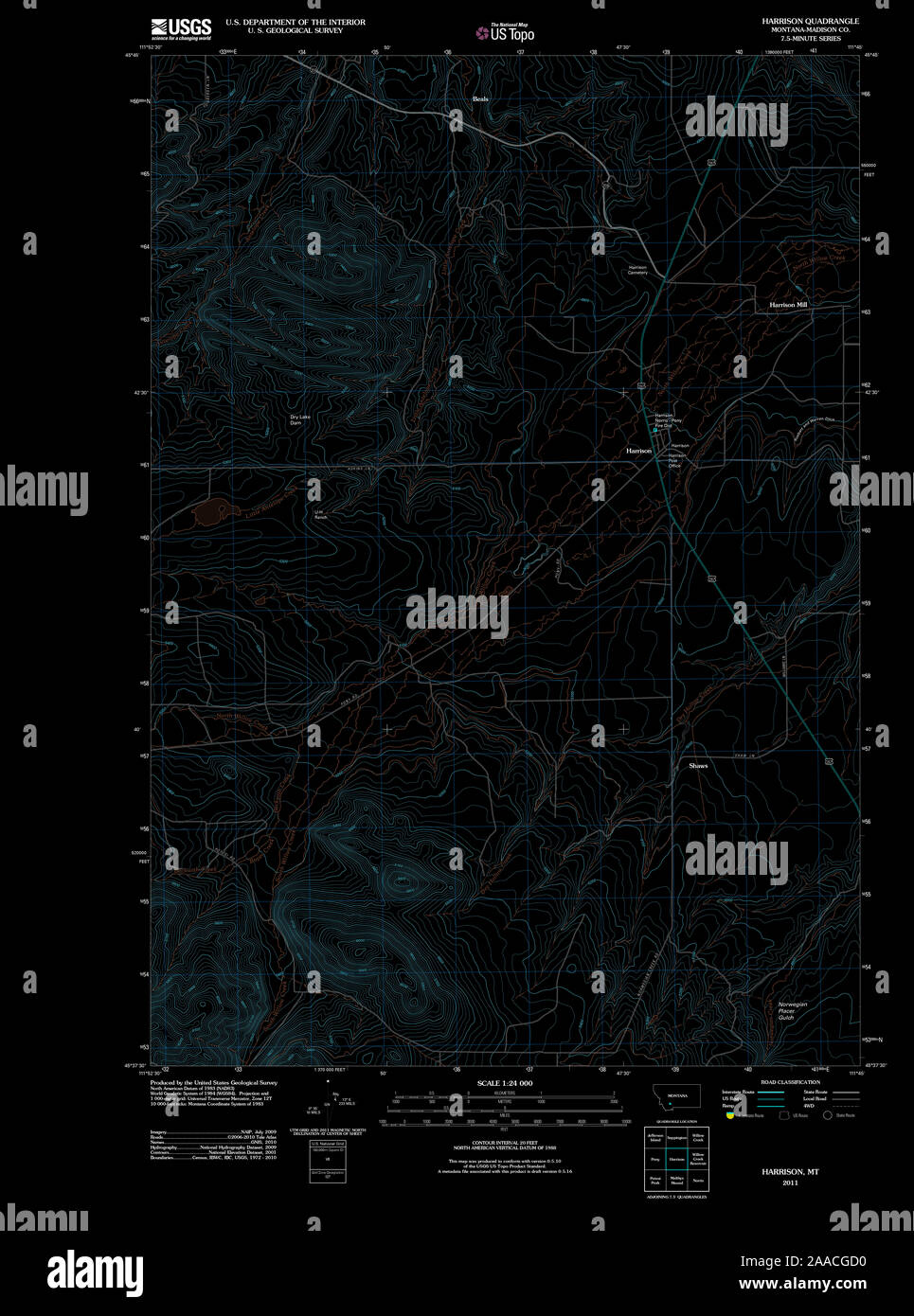Carte de harrison montana Banque de photographies et d’images à haute ...