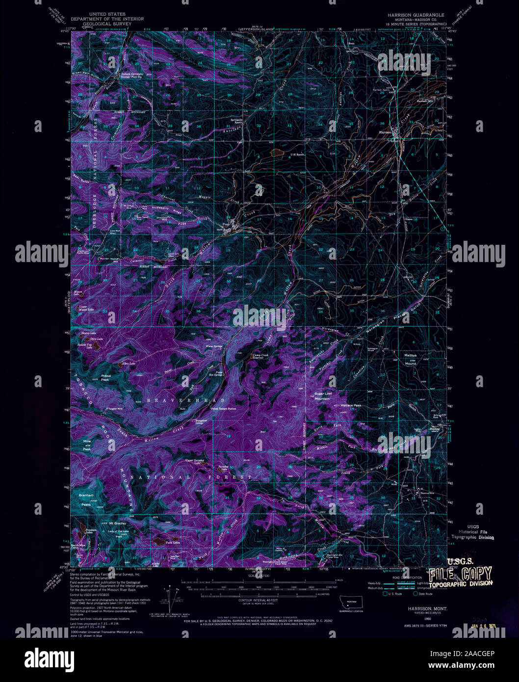 Carte de harrison montana Banque de photographies et d’images à haute ...