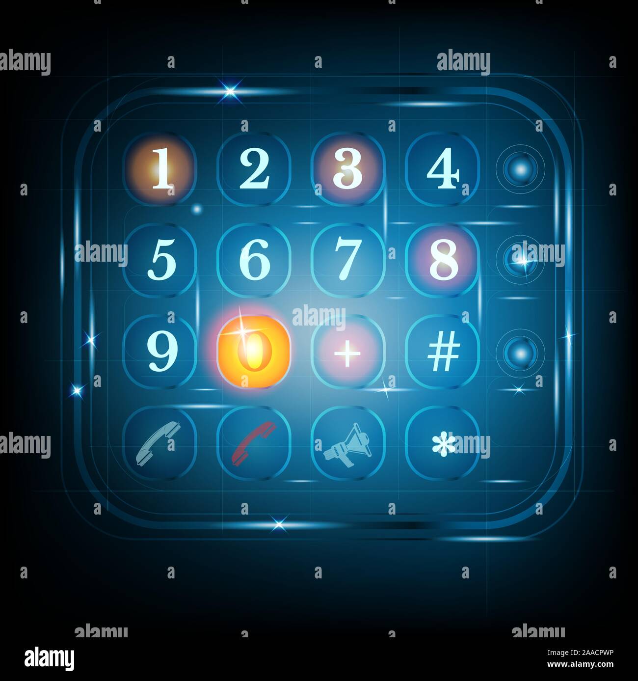 Clavier téléphonique virtuel ou du clavier.modèle de numérotation Image ...