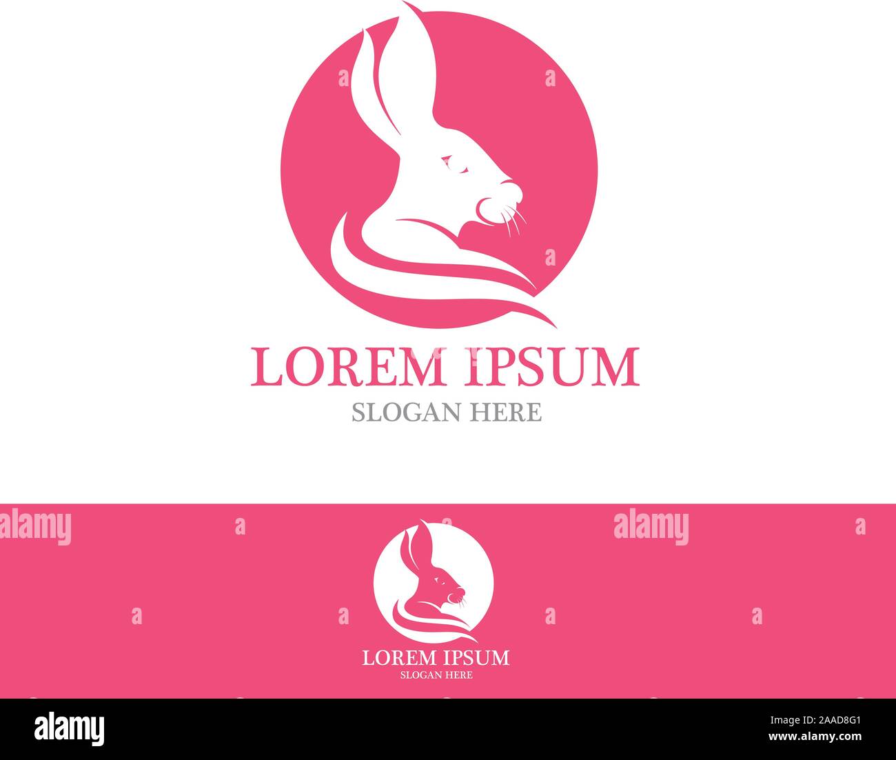 Modèle d'illustration vectorielle du logo lapin Image Vectorielle Stock ...