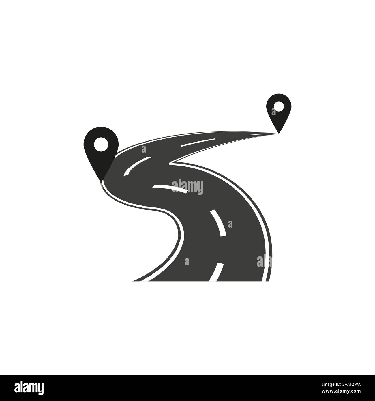 L'Autoroute, route, voyage d'icône. Illustration vectorielle, modèle ...
