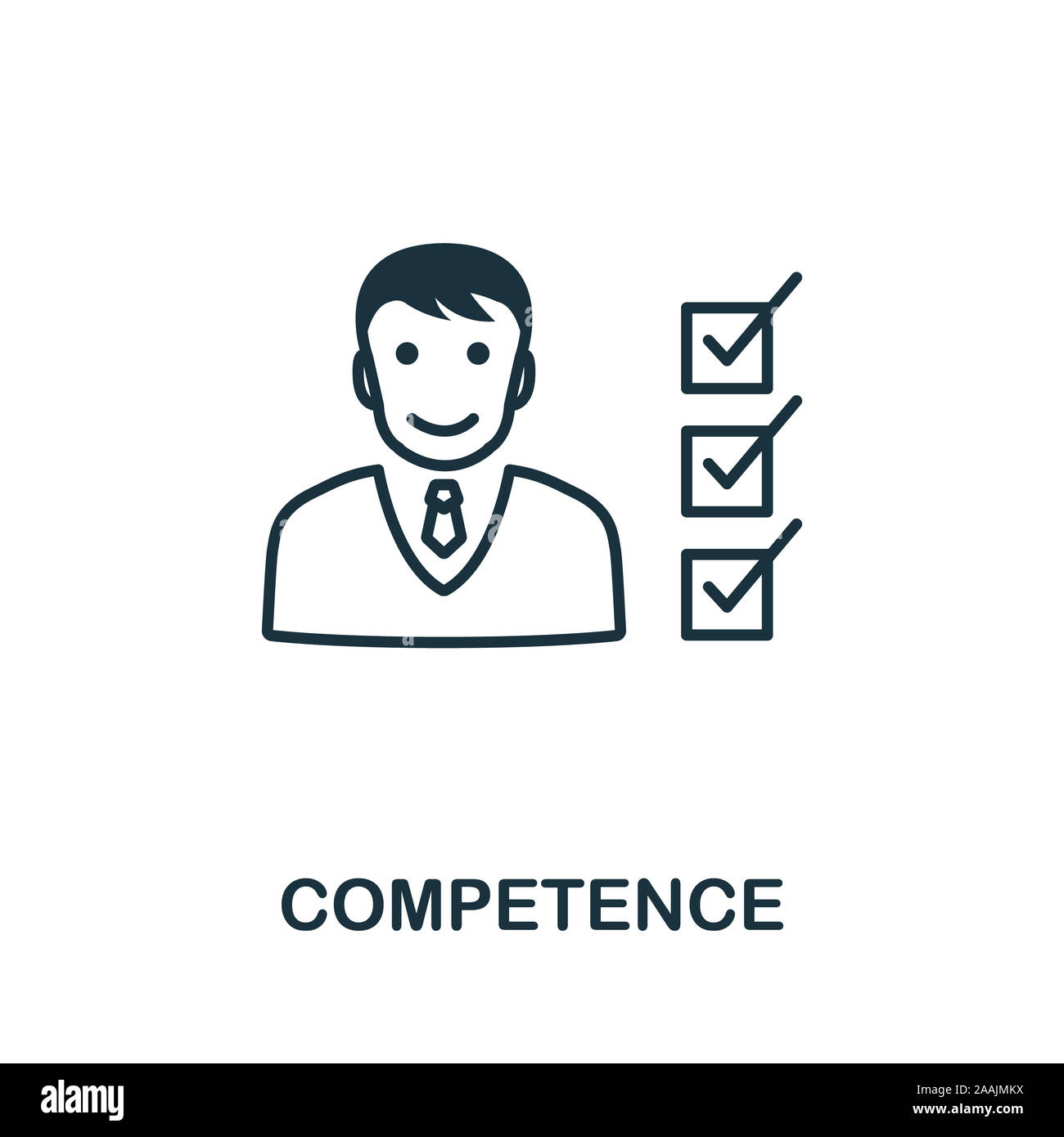 L'icône de compétence décrivent le style. Fine ligne icône compétence ...