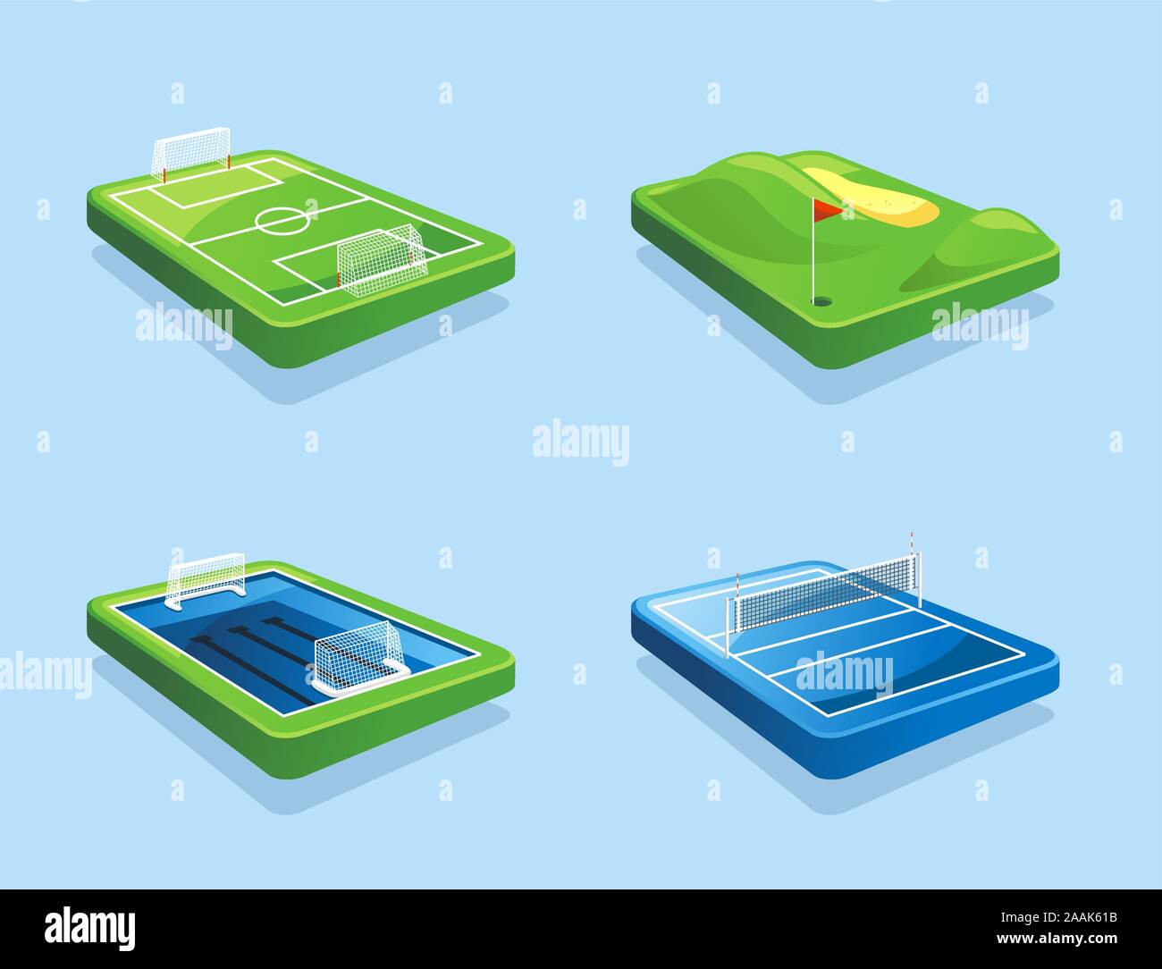 Terrain de football Terrain de Golf Terrain de volley-ball Water-polo ...