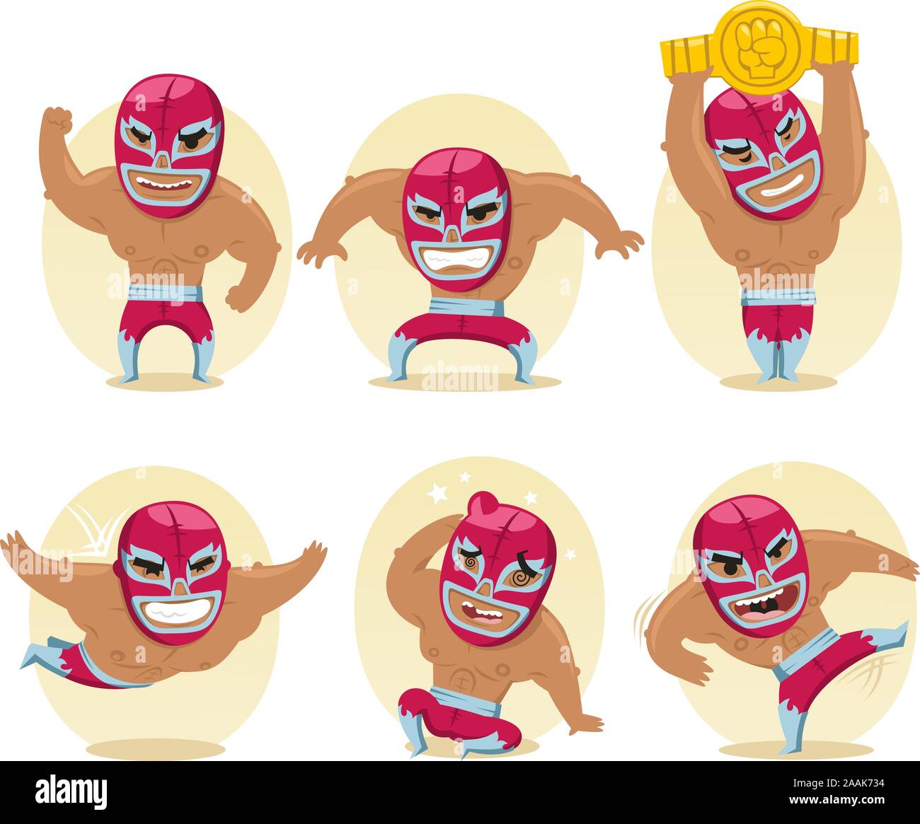 Acrobat Fighter Combat catcheur mexicain Lucha Libre, vector ...
