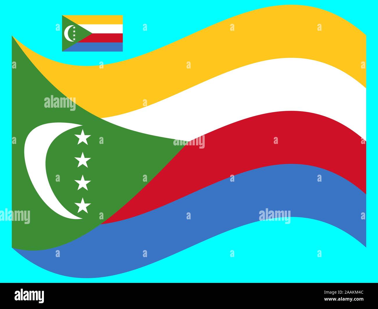 Drapeau comorien Banque d'images vectorielles - Alamy