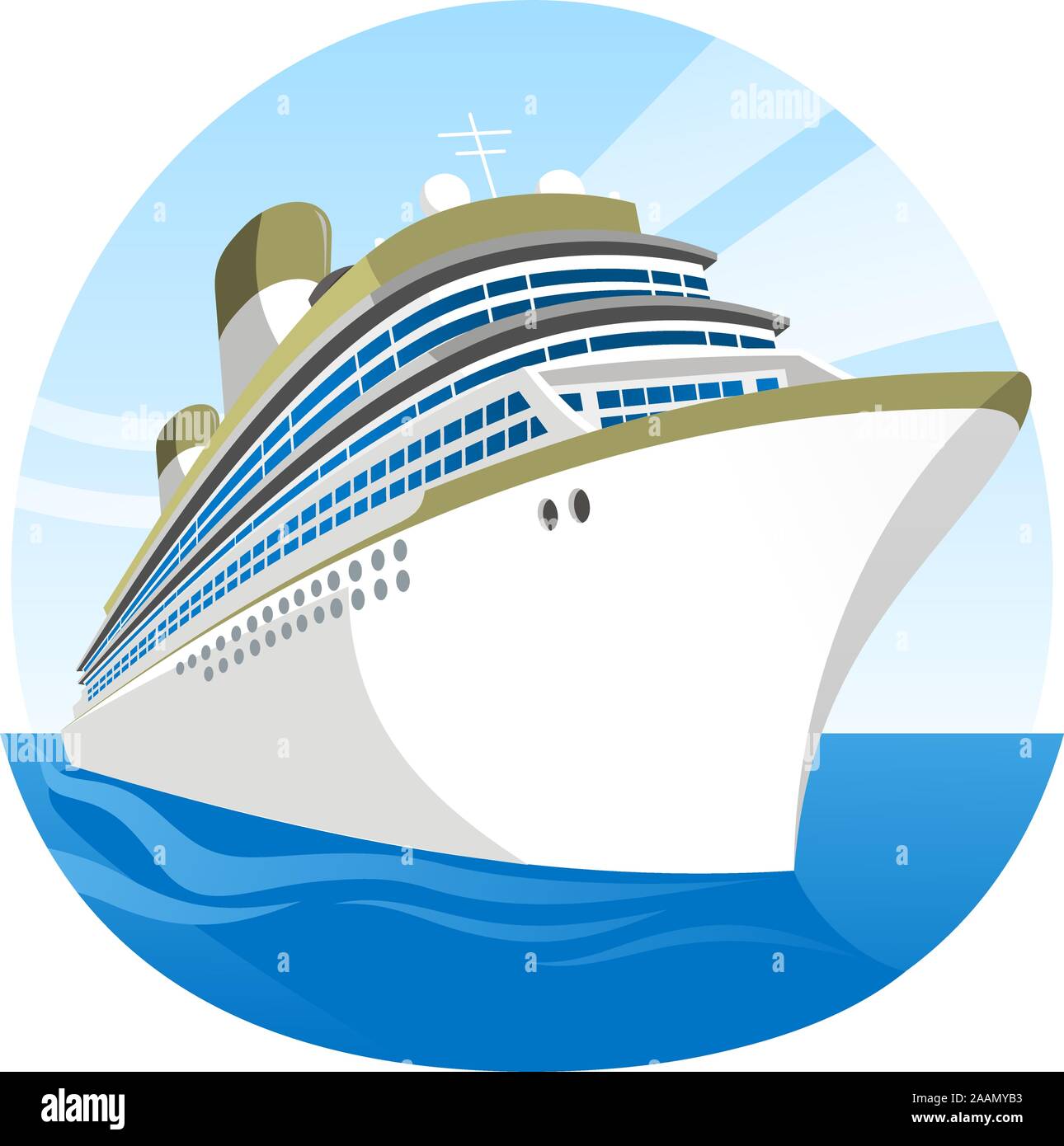 Bateau de croisière mer vacances vector illustration cartoon Image ...