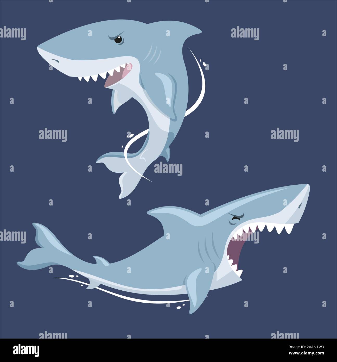 Attaque de requin des dents de la mâchoire sur la terreur furieuse mad ... Attaque de requin des dents de la mâchoire sur la terreur furieuse mad ...