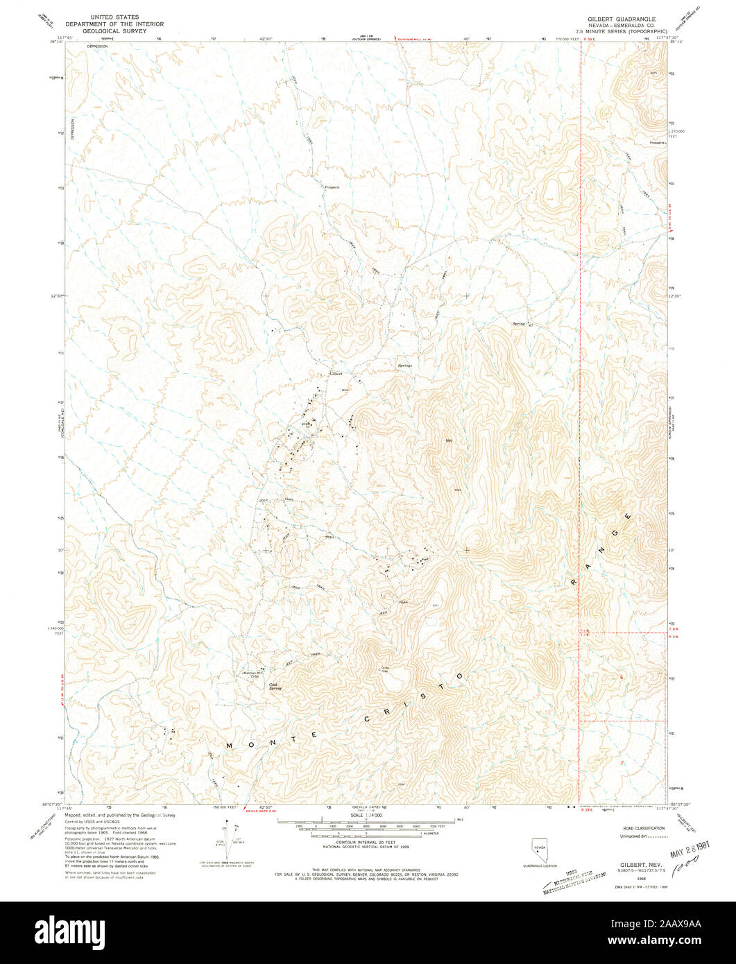 Carte gilbert des etats unis Banque de photographies et d’images à ...