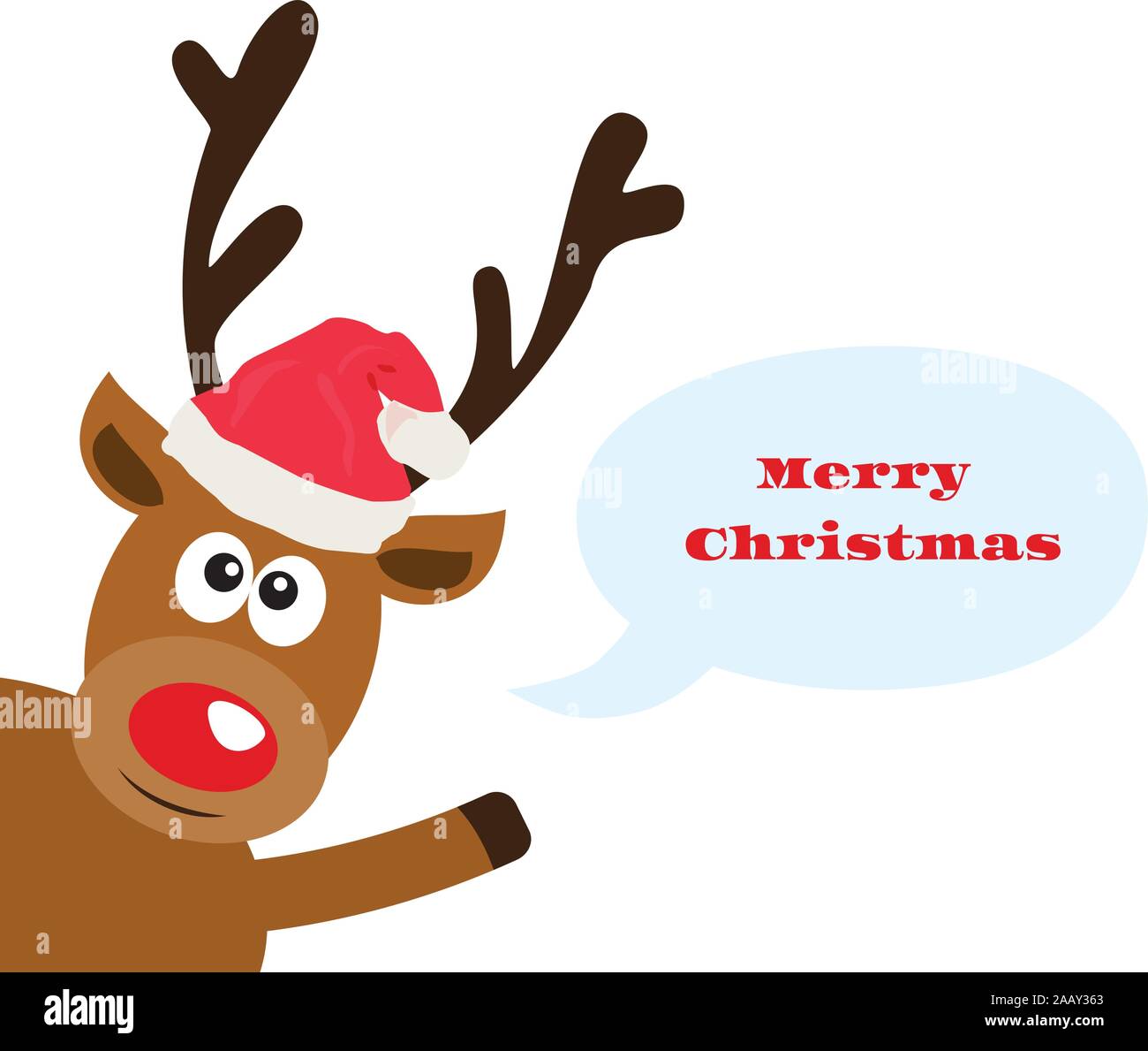 Dessin renne de noel rigolo Banque d'images vectorielles - Alamy