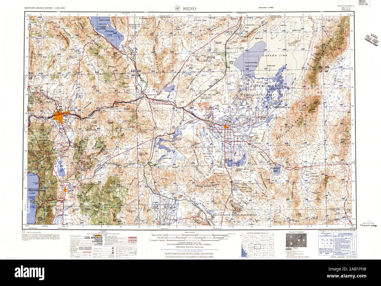 Topographic map reno Banque de photographies et d’images à haute ...