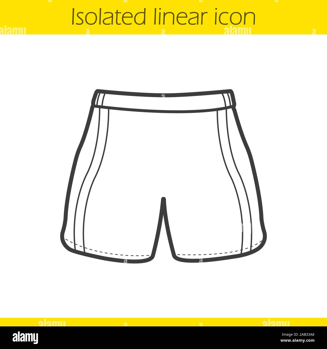 Icône linéaire short. Joueur de foot en uniforme. Fine ligne de ...