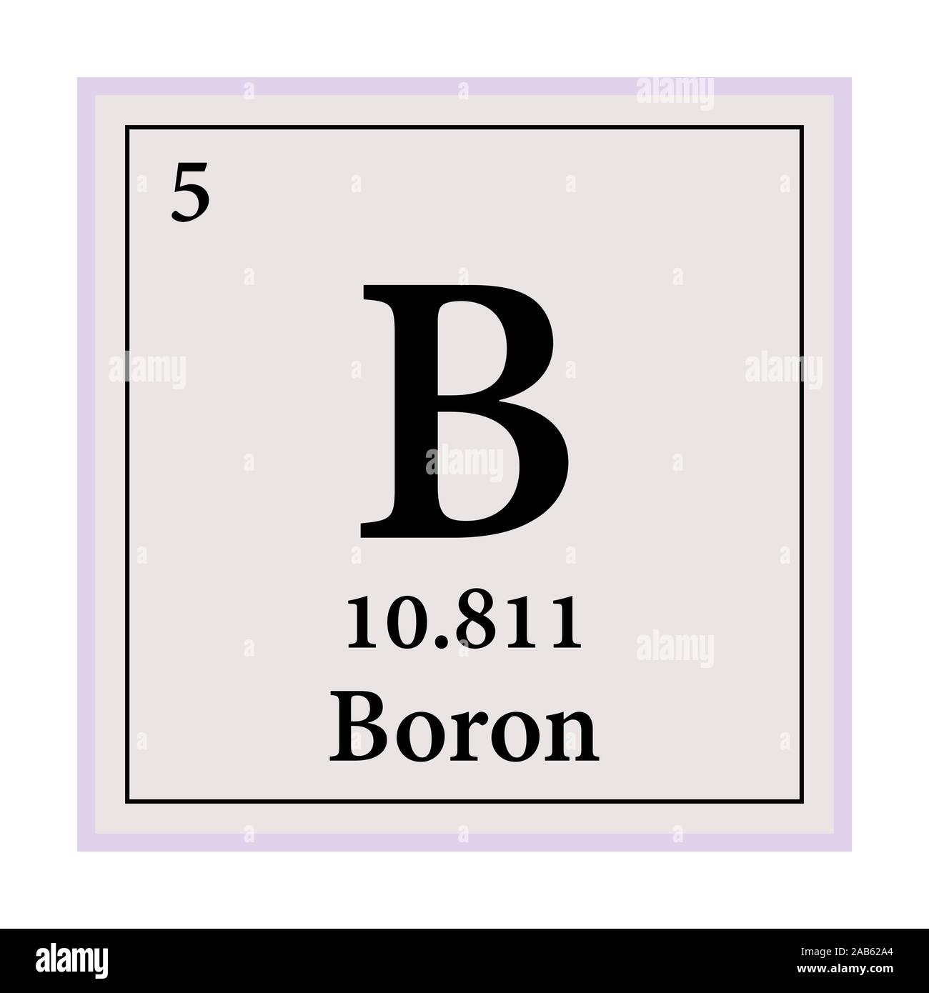 Le bore Tableau périodique des éléments Vector illustration EPS 10 ...