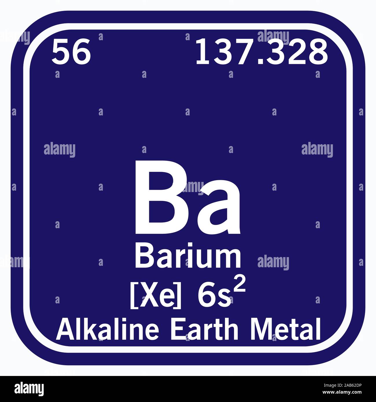 Le baryum Tableau périodique des éléments Vector illustration EPS 10 ...