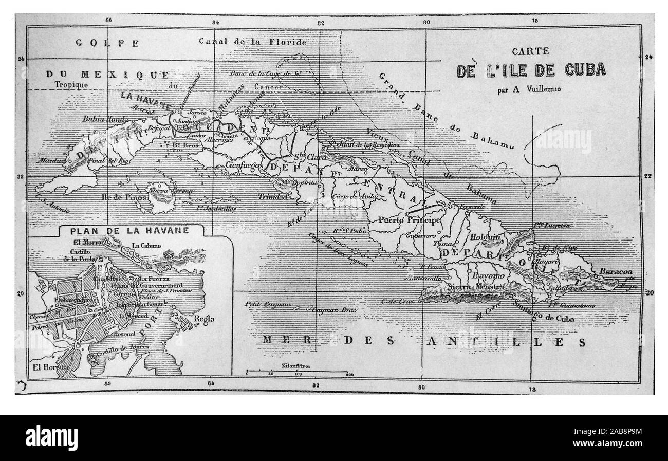 Mapa de cuba Banque de photographies et d’images à haute résolution - Alamy
