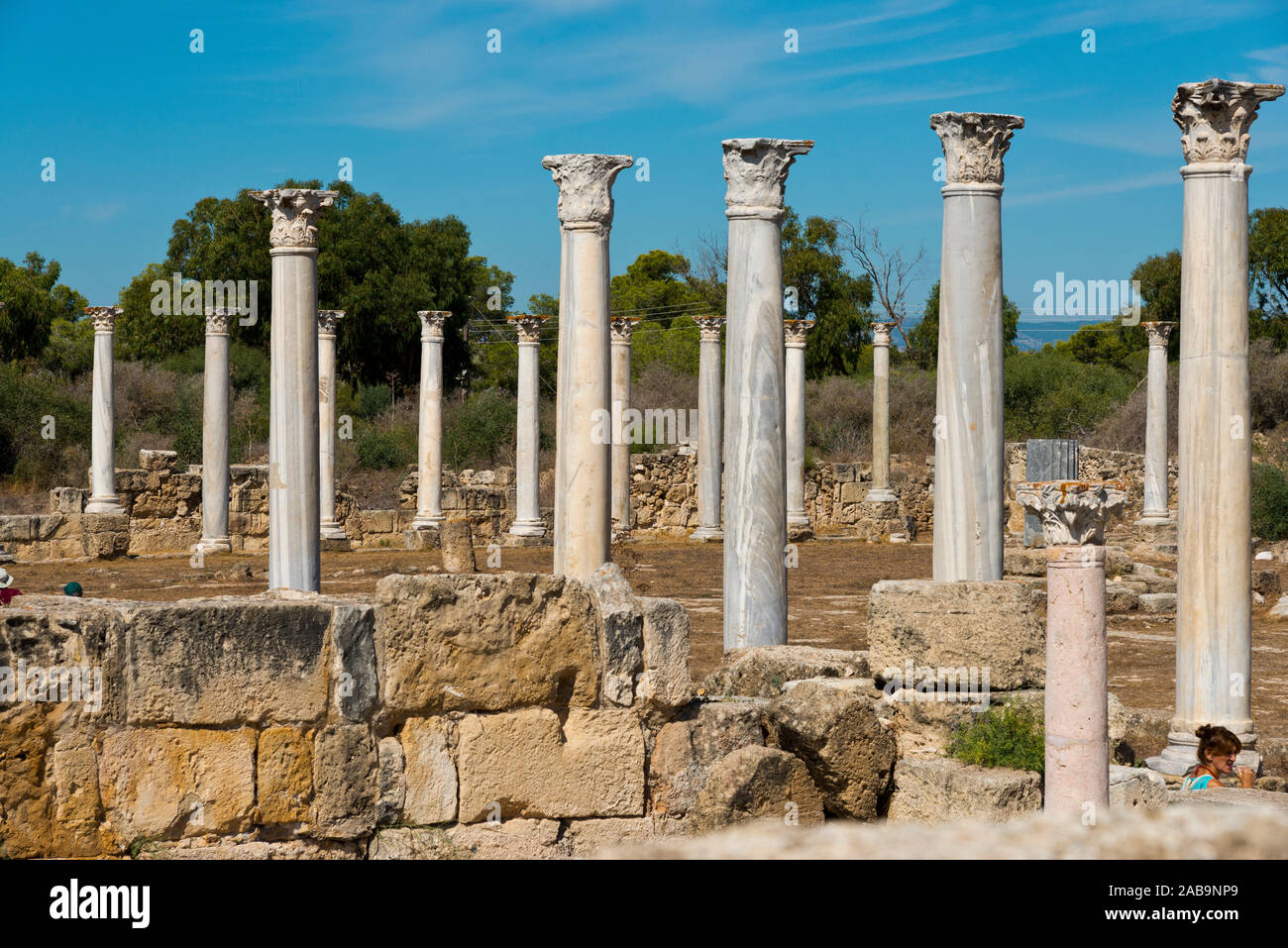 Salamine anciennes ruines romaines du nord de chypre Banque de ...