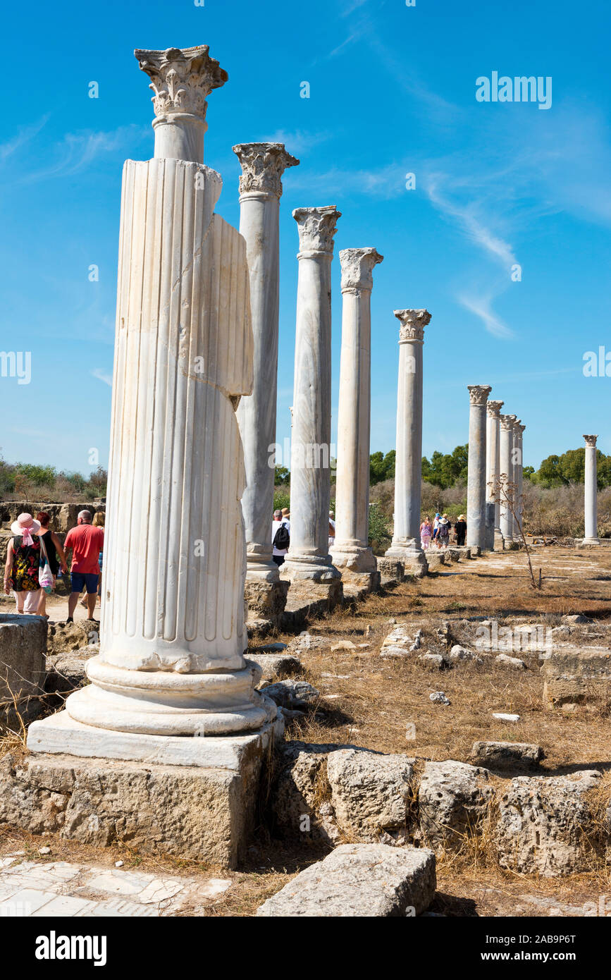 Salamine anciennes ruines romaines du nord de chypre Banque de ...
