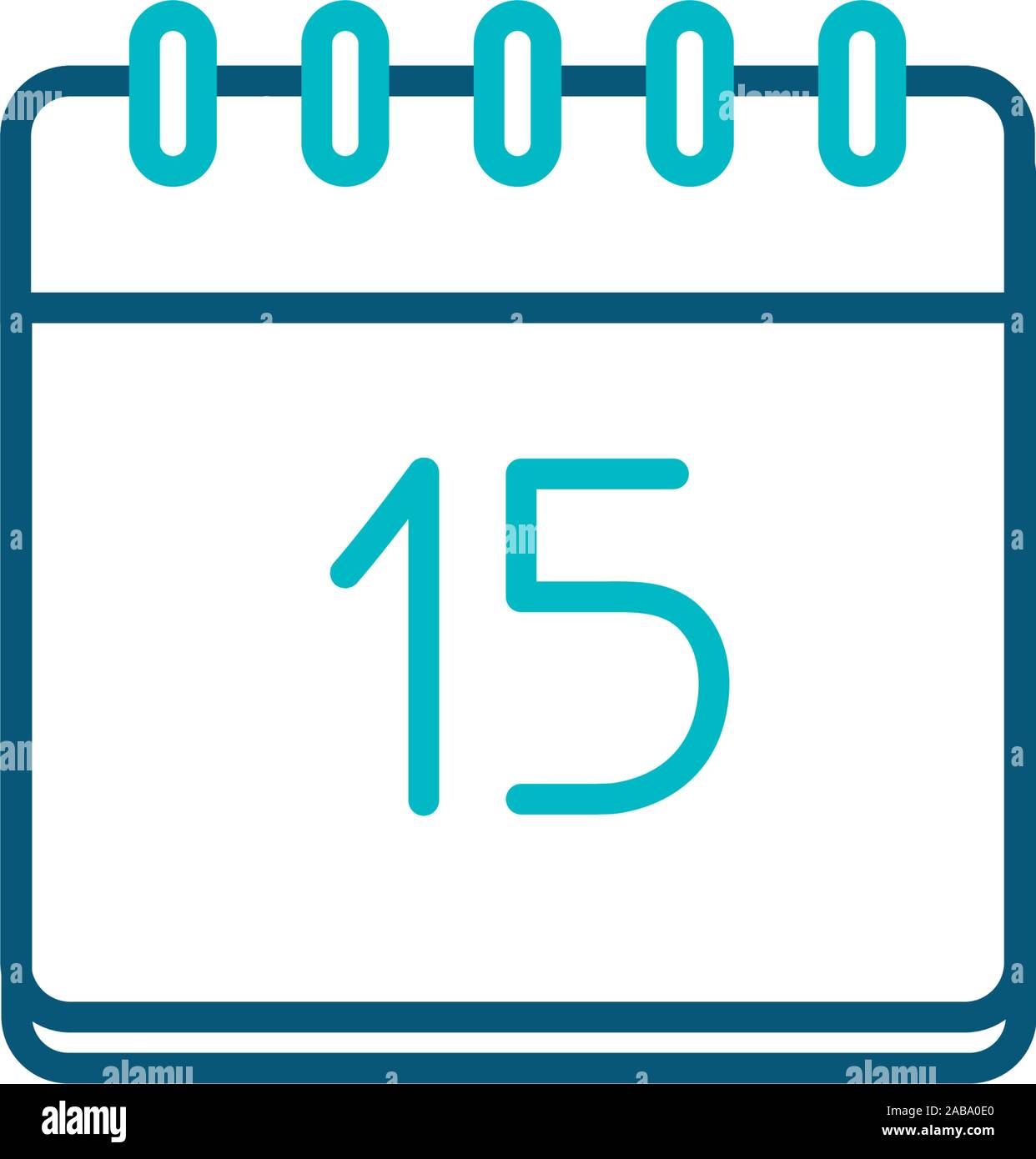 Date de rappel du calendrier style ligne vector illustration design ...