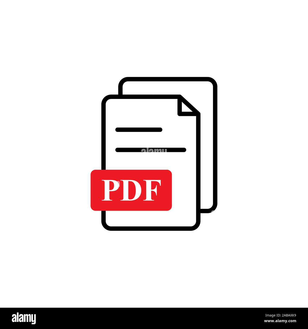 Symbole pdf Banque d'images vectorielles - Alamy