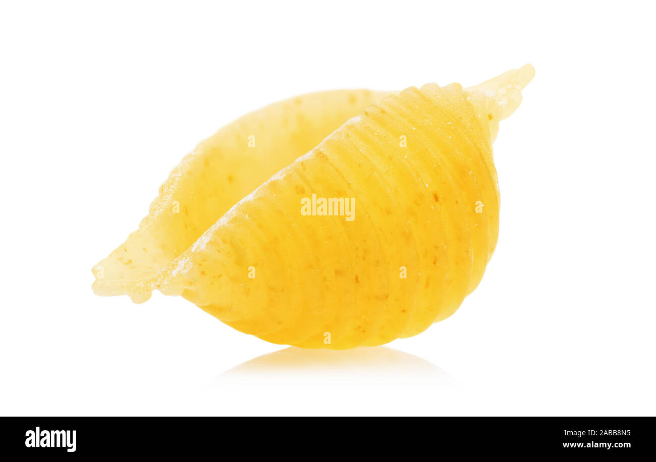 Les pâtes dans la forme d'un coquillage de variétés de blé solide isolé ...