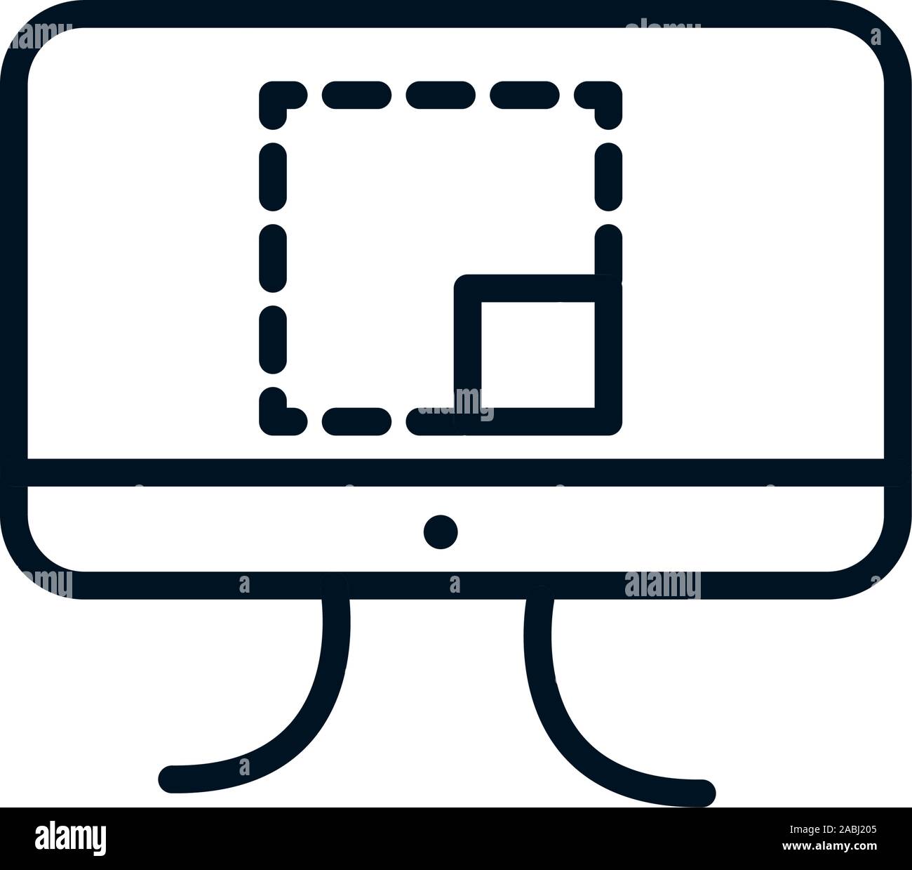 Plan de conception informatique ligne de l'icône de l'architecture ...