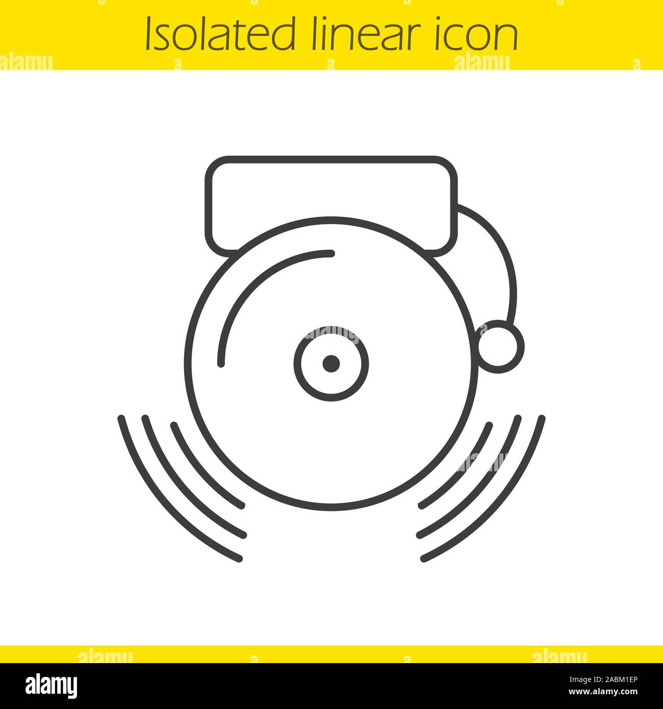 L'icône de sonnerie cloche de la linear. Fine ligne illustration ...