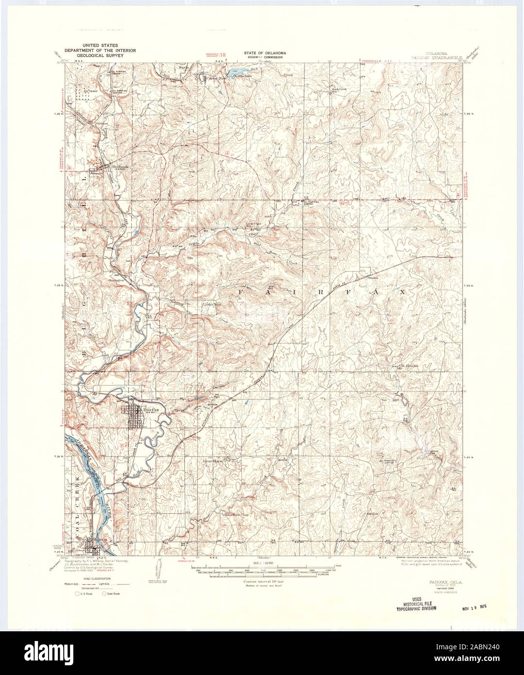 Carte fairfax oklahoma Banque de photographies et d’images à haute ...