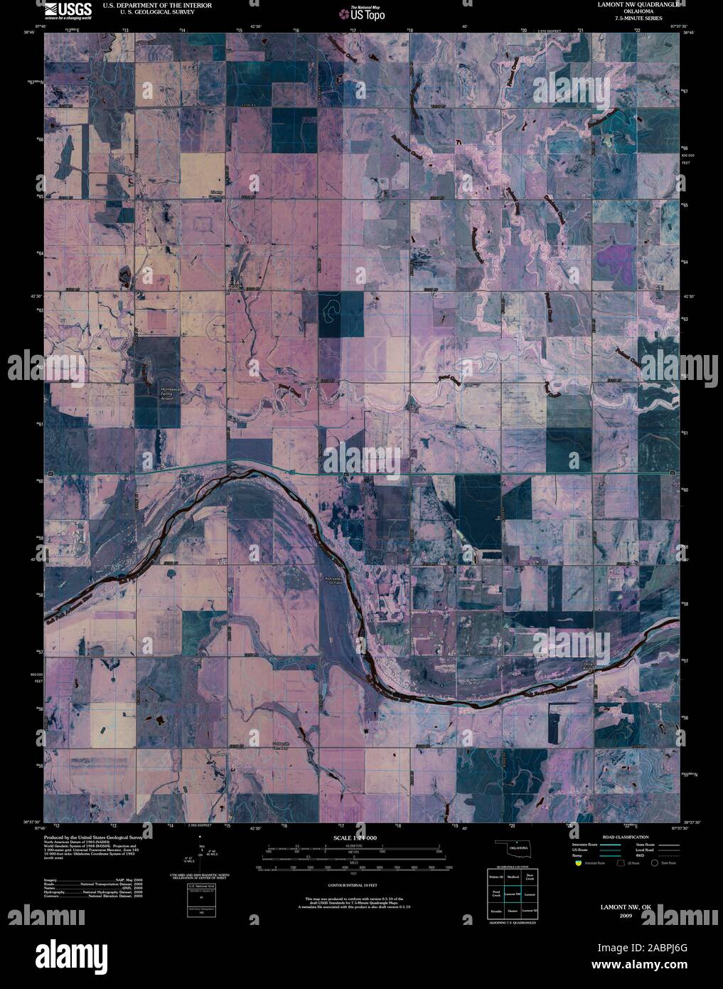 Carte de lamont oklahoma Banque de photographies et d’images à haute ...